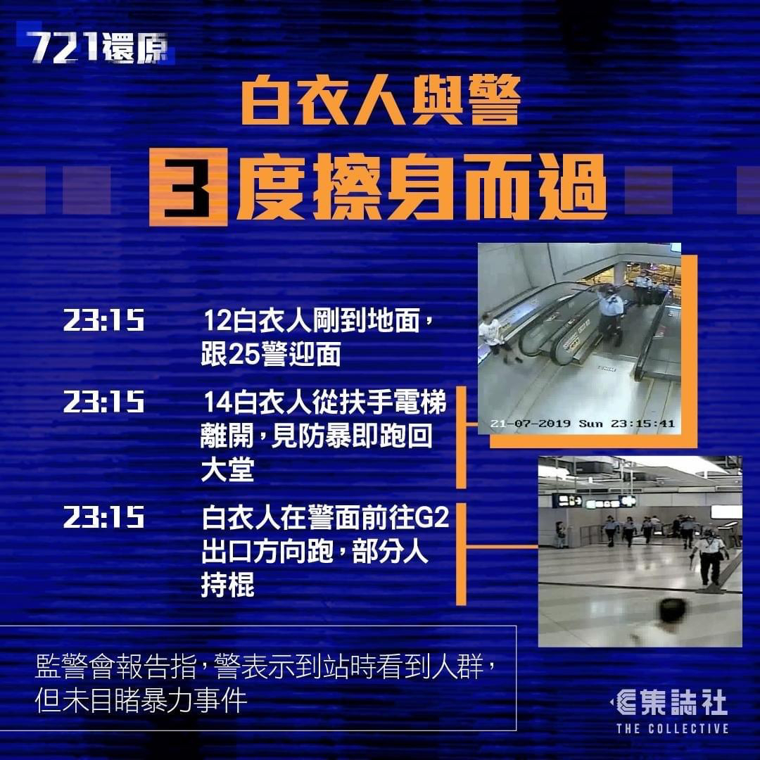 721還原1｜CCTV重組元朗站警蹤 三警 92 秒離場 防暴、白衣人擦身全紀錄 | LIHKG 討論區
